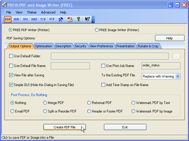 FREE PDF Writer, Printer, Creator or Converter for FREE PDF